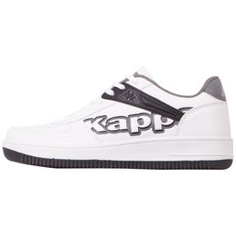 Kappa Damen Sneaker, Gr. 38, schwarz-weiß, Synthetik, Schuhe, mit plakativem Logoprint