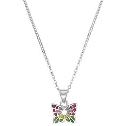 Amor Mädchen Kette mit Anhänger "Colorful Butterfly", Silber 925 (Sterlingsilber), L: 38, silber, Silber 925 (Sterlingsilber), Halsketten