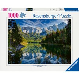 Ravensburger Kinder Puzzle "Eibsee mit Wettersteingebirge und Zugspitze", bunt, B:70cm H:50cm, Puzzles, Made in Germany