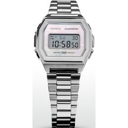 CASIO VINTAGE Damen Chronograph, silber, Armbanduhren, Quarzuhr, Armbanduhr, Damen, Herren, digital, retro, Stoppfunktion