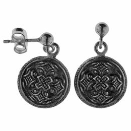 OSTSEE-SCHMUCK Damen Paar Ohrh&auml;nger "- Hiddensee 13 mm rund - Silber 925/000 -", Silber 925 (Sterlingsilber), silber, Silber 925 (Sterlingsilber),