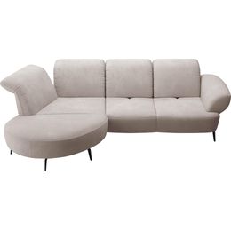 Sit & More Ecksofa SIT & MORE, B:313cm H:91cm T:208cm, grau, 100%Polyester, Wohnzimmer, Sofas, "Dance, L-Form, inkl. Sitztiefenverstellung", inkl. Click&Seat,