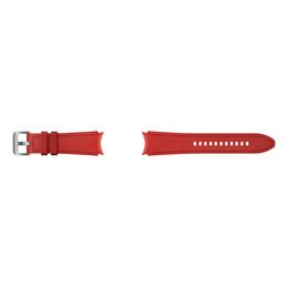 Samsung Kinder Uhrenarmband "Hybrid Leather Band 20 mm M/L", 28cm, rot, Kautschuk, Leder, Uhrenarmbänder