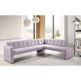 Essbank, B:265cm H:83cm T:199cm, rosa, exxpo - SOFA FASHION, K&uuml;che, Sitzb&auml;nke, "Barista, bequem und elegant, hohe Bodenfreiheit", Eckbank Barista