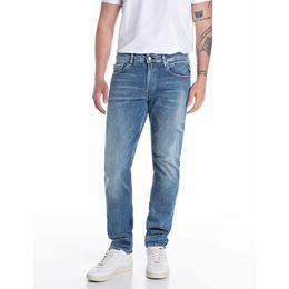 Replay Herren Straight-Jeans "GROVER"medium blau 928, Gr. 36, Denim/Jeans, Obermaterial: 99% Baumwolle, 1% Elasthan, Jeans, in vielen verschiedenen