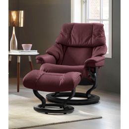 Relaxsessel stressless, B:75cm H:96cm T:75cm, rot, Leder BATICK: BATICK ist ein leicht korrigiertes, durchgefärbtes und genarbtes Möbelleder, bei dem