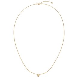 Jobo Damen Collier "Kette mit Tropfen-Anhänger", Diamanten Gelbgold 750, L: 45, gelb, Diamanten, Gelbgold 750, Halsketten, 750 Gold mit Diamant 42-45