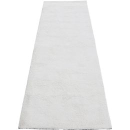 Hochflor-Teppich CarpetFine, B:80cm H:20mm L:300cm, beige, Mikropolyester, Teppiche, "Silky, auch als L&auml;ufer erh&auml;ltlich", Shaggy, Langflor, uni,