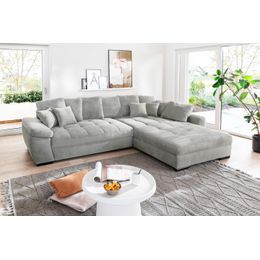 Ecksofa MR. COUCH, B:323cm H:92cm T:222cm, grau, 90% Polyester / 10% Nylon, Wohnzimmer, Sofas, "Richmond, L-Form mit Kaltschaum"