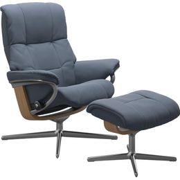 stressless "Mayfair" Set, Relaxsessel mit Hocker, mit Hocker, mit Cross Base, Gr&ouml;&szlig;e S, M & L, Holzakzent Eiche