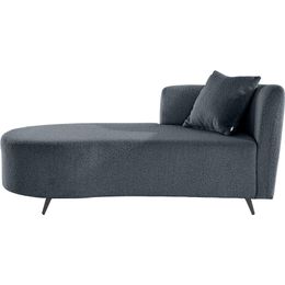 Recamiere Home Affaire, B:182cm H:82cm T:90cm, blau, 95% Polyester, 5% Polyacryl, Sofas, "Hulby", wahlweise mit und ohne Hocker und Armlehne links