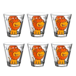 Leonardo Kinderbecher "Kinderbecher Bambini 215 ml 6er Set", 6 tlg.l&ouml;we, Trinkgef&auml;&szlig;e
