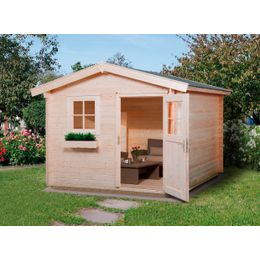 Gartenhaus Weka, beige, Massivholz, Gartenh&auml;user, "Premium28 FT, 250 x 200"