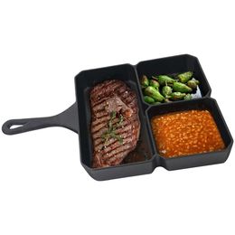 Grillpfanne JIM BEAM BBQ, B:23cm H:4cm L:35cm, schwarz, Pfannen, BxLxH: 23x35x4 cm
