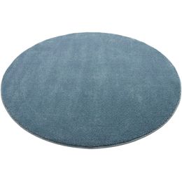 Teppich, H:20mm &Oslash;:240cm, blau, OCI DIE TEPPICHMARKE, Polypropylen (PP), Wohnzimmer, Teppiche, "NEW VILLA MELANGE", maschinell gewebt,