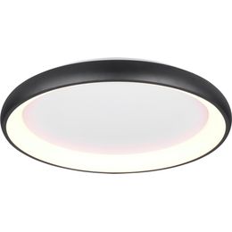 Trio LEUCHTEN LED Deckenleuchte "CARDONA, runde LED Deckenlampe Büro, Ø 75cm, 6900 Lumen 59W, dimmbar", 1, Ø 75cm H: 9,5cm, 1 Stk., schwarz,