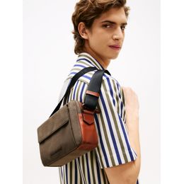 Tommy Hilfiger Herren Umh&auml;ngetasche "TH CASUAL PREP CROSSOVER", braun, Lederimitat, Textil, unifarben, Taschen, Men Schultertasche, Kamerabag, mit