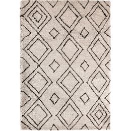 Hochflor-Teppich GUTMANN FACTORY, B:160cm H:250mm L:230cm, beige, Baumwolle, Kunstfaser, Teppiche, "Puffy 65399"