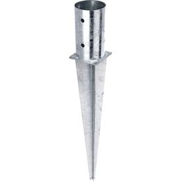 Alberts Einschlag-Bodenh&uuml;lse, &Oslash; 11mm, grau, Bodenanker, feuerverzinkt, &Oslash;81 mm, Gesamtl&auml;nge 600 mm