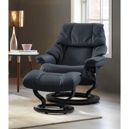 Relaxsessel stressless, B:79cm H:98cm T:75cm, blau, Leder BATICK: BATICK ist ein leicht korrigiertes, durchgef&auml;rbtes und genarbtes M&ouml;belleder, bei