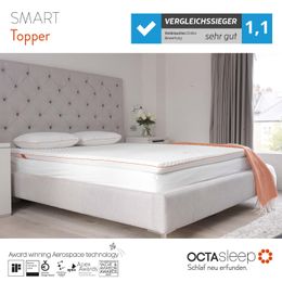 Topper OCTAsleep, B:140cm H:7cm L:200cm, wei&szlig;, Kaltschaum, Komfortschaum, Viscoschaum, Topper, "OCTAsleep Smart", OCTAspring Aerospace Technologie