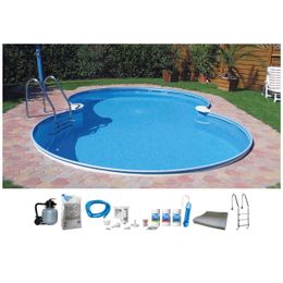 Achtformpool MY POOL BWT, B:300cm H:120cm L:470cm, wei&szlig;, Schwimmbecken, "SYDNEY 2", f&uuml;r den Volleinbau inkl. umfangreichem Zubeh&ouml;r in versch. Gr&ouml;&szlig;en