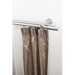 Gardinenstange Garesa, B:65cm L:580cm &Oslash;:20mm, silber, Aluminium, Wohnzimmer, Gardinenstangen, "EASY"