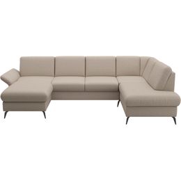 Wohnlandschaft Home Affaire, B:314cm H:93cm T:195cm, grau, 95% Polyester 5% Polyamid, Sofas, "Rochelle", wahlweise mit Bettfunktion, Bettkasten und