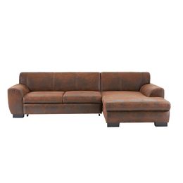 Ecksofa Home Affaire, B:277cm H:84cm T:84cm, braun, Primabelle-Microfaser (100% Polyester);Struktur (70% Polyacryl, 30% Polyester), Wohnzimmer,