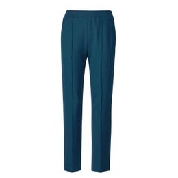 GOLDNER Damen Chinohose "Kurzgröße Hose", blau, Gr. 19, Obermaterial: 67% Viskose CV. 27% Polyamid PA. 6% Elasthan EL., Hosen