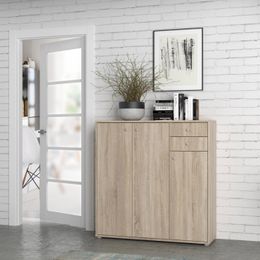 Kommode FORTE, B:108,8cm H:111,1cm T:34,8cm, braun, Dekorfolie, FSC-zertifizierter Holzwerkstoff, Flur, Sideboards, "Tempra", Breite 108,8 cm