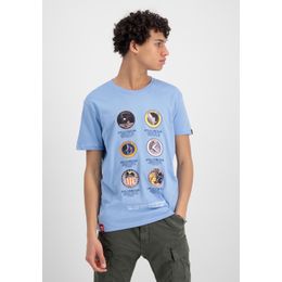Herren T-Shirt "Apollo Mission T-Shirt", blau, Gr. S, Alpha Industries, Obermaterial: 100% Baumwolle, Shirts
