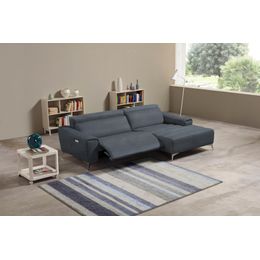 Ecksofa Egoitaliano, B:266cm H:95cm T:163cm, grau, Wohnzimmer, Sofas, "Suzette, Designsofa mit hohem Sitzkomfort", mit Recamiere, inkl. 1
