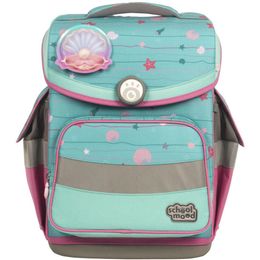 School-Mood Kinder Schulranzen "Timeless, Lilly (Meerjungfrau)", bunt, Polyester, Rucks&auml;cke, mit LED-Patchy; aus recyceltem Material