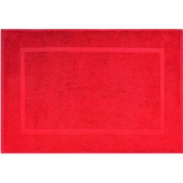 Badematte Dyckhoff, H:2mm, rot, Baumwolle, Badematten, "Kristall", 2er Set Hotelmatte
