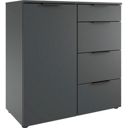 Kombikommode wimex, B:81cm H:92cm T:41cm, grau, Spanplatte, Schlafzimmer, Sideboards, "Oxford by fresh to go, mit Schubladen, in 2 Gr&ouml;&szlig;en", Mit