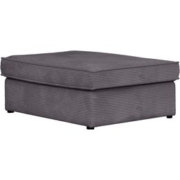 Polsterhocker OTTO HOME, B:100cm H:43cm T:80cm, grau, 100% Polyester, Hocker, "Florid", einzeln stellbar oder als Teil eines Modulsofas, auch in Cord