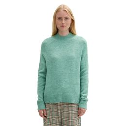 Damen Strickpullover, gr&uuml;n, Gr. XXL, Tom Tailor Denim, unifarben, Feinstrick, Obermaterial: 79% Polyacryl, 18% Polyester, 3% Elasthan, Pullover, mit