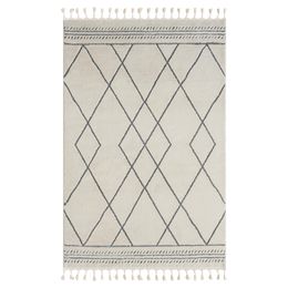 Hochflor-Teppich, B:160cm H:24mm L:230cm, grau, MyFlair M&Ouml;BEL & ACCESSOIRES, Polyester, Polypropylen (PP), Teppiche, "Moroccan Design, LAGERR&Auml;UMUNG",