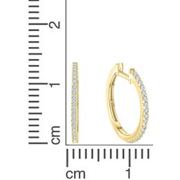 Firetti Damen Paar Creolen "Schmuck Geschenk Gold 375 Ohrschmuck Creole", 17mm, Gelbgold 375, gold, Gelbgold 375, Ohrringe, mit Zirkonia (synth.)