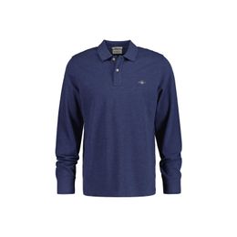 Gant Herren Poloshirt "Poloshirt Regular Shield Longsleeve Pique Rugger 1er Pack", blau, Gr. XXL, Obermaterial: 100% Baumwolle CO., Shirts