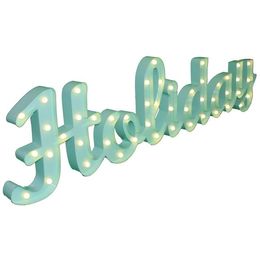MARQUEE LIGHTS LED Dekolicht "Holiday", 48, H: 38cm, 1 Stk., blau, Leuchten, Wandlampe, Tischlampe Schriftzug Holiday 48 Leuchtmittel - 149x38 cm