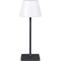 Paco Home Tischleuchte "CHRIS", &Oslash; 15cm H: 39cm, schwarz, Wohnzimmer, Leuchten, In Und Outdoor Garten LED Akku Leuchte Aufladbar IP44 dimmbar