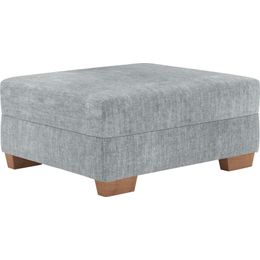 Hocker MR. COUCH, B:98cm H:44cm T:82cm, silber, Dolce (100% Polyester), Wohnzimmer, Hocker, "Hilla", Mit Federkern, wahlweise mit
