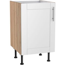 Sp&uuml;lenschrank KOCHSTATION, B:50cm H:87cm T:58,4cm, braun, K&uuml;che, Schr&auml;nke, "KS-Ahus", Breite 50 cm