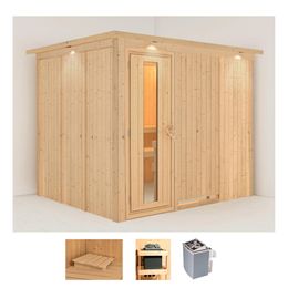 Karibu Sauna "Gitte", Saunaofen, integrierte Steuerung, 9 kW, beige, Saunen, Ofen 9 kW integr. Strg