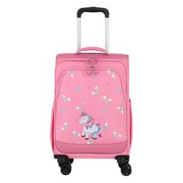 Travelite Kinder Kinderkoffer "MINIMOVER 4w Kindertrolley", rosa, Polyester, festlich, Koffer