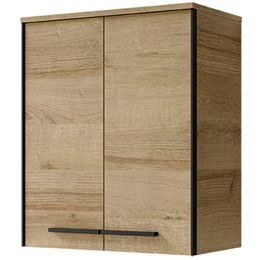 H&auml;ngeschrank SAPHIR, B:60cm H:72cm T:33cm, braun, Spanplatte, Badezimmer, Schr&auml;nke, "Quickset 395 Badschrank 60,4 cm breit mit 2 T&uuml;ren und 2