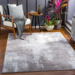 Teppich LIVABLISS, B:200cm H:11mm L:275cm, grau, Kunstfaser, Wohnzimmer, Teppiche, "HELSINKI", Moderner Designerteppich in Marmor Optik, Kurzflor
