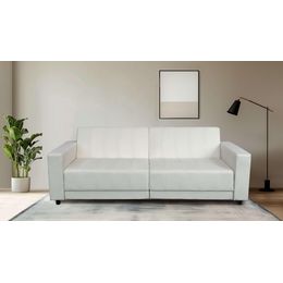 3-Sitzer DOREL HOME, B:225cm H:82cm T:91cm, beige, 100% Polyester, Sofas, "Allie II Schlafsofa 225 cm", Bett-Funktion (108/190cm), Rückenlehne